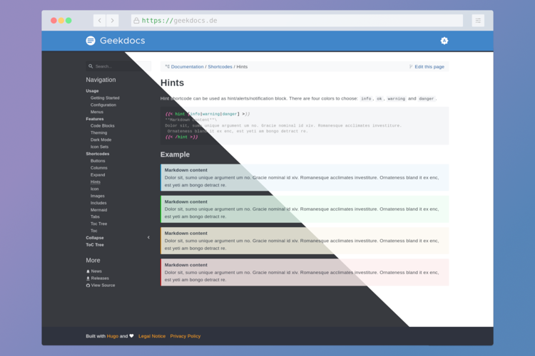 Geekdoc Hugo Themes 