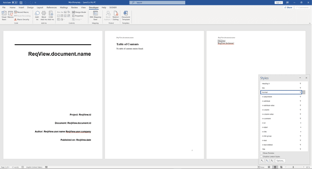 Export Documents to DOCX | ReqView