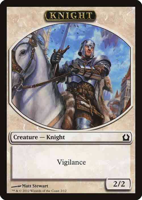 2/2 White Knight Creature Token | MTG.onl Tokens