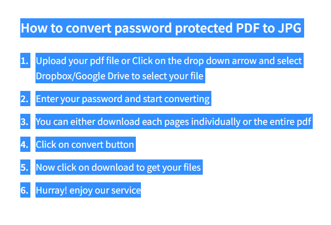 Convert Password-Protected Pdf To Jpg In Simple And Easy Steps ...