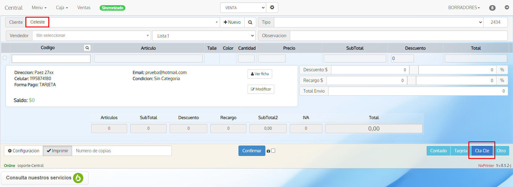 Medios de pago | Ninox Docs