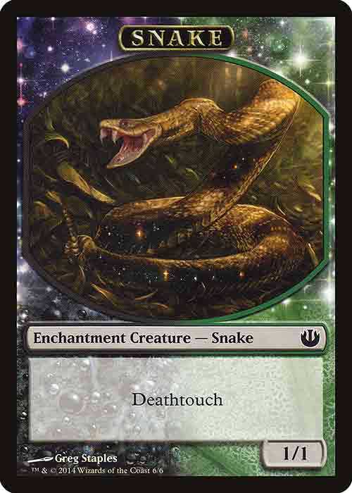 1/1 Green Black Snake Enchantment Creature Token | MTG.onl Tokens