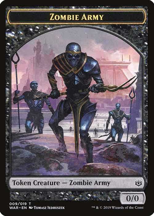 0/0 Black Zombie Army Creature Token | MTG.onl Tokens