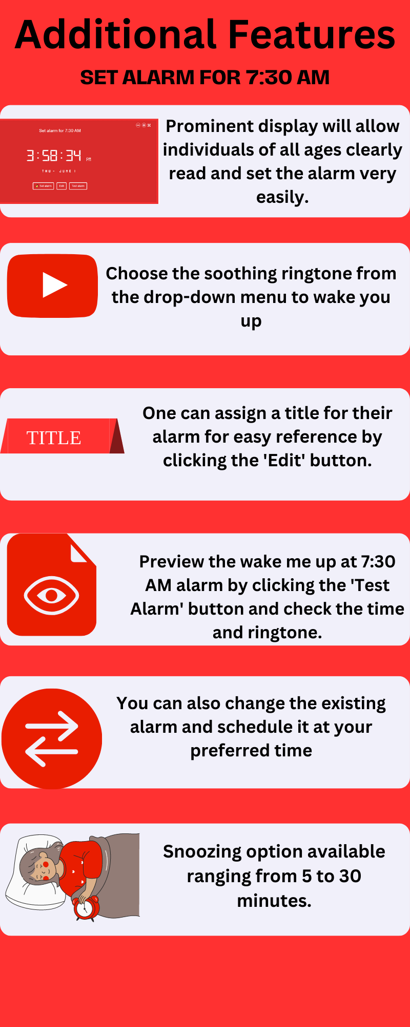 Set the Alarm for 7:30 am with our Best Online Alarm Setter