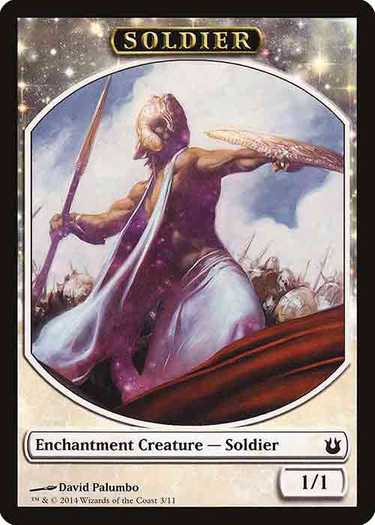 1/1 White Soldier Enchantment Creature Token | MTG.onl Tokens