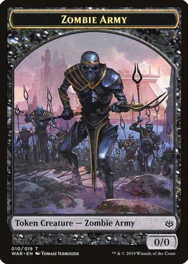 0/0 Black Zombie Army Creature Token | MTG.onl Tokens