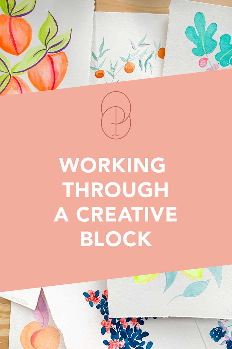 working through a creative block | One and Only Paper