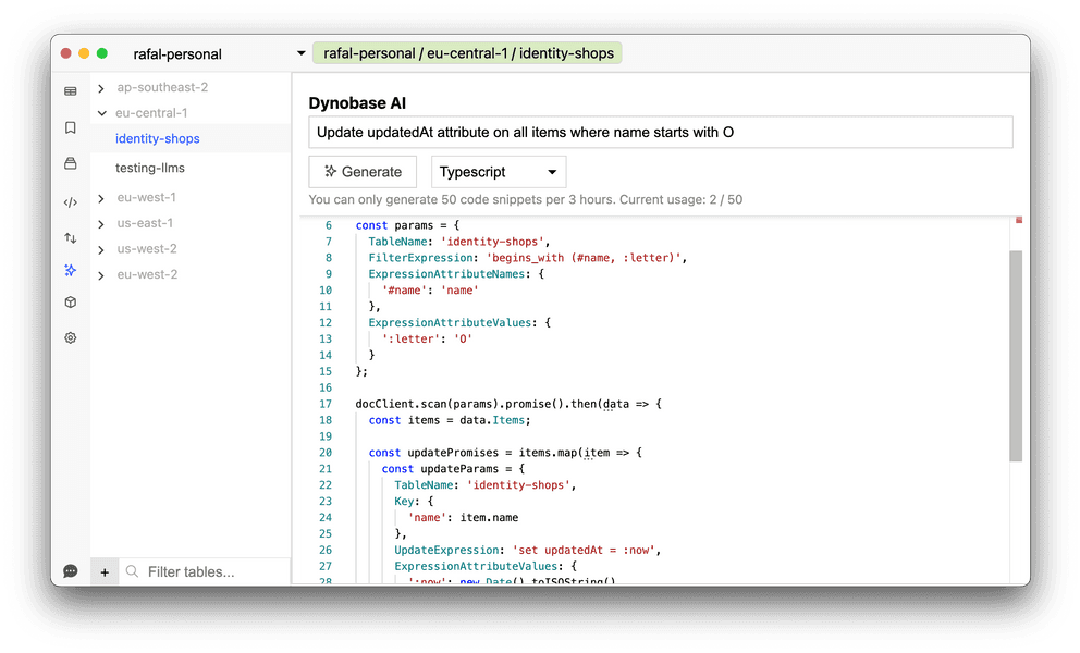 Dynobase - Professional DynamoDB GUI Client