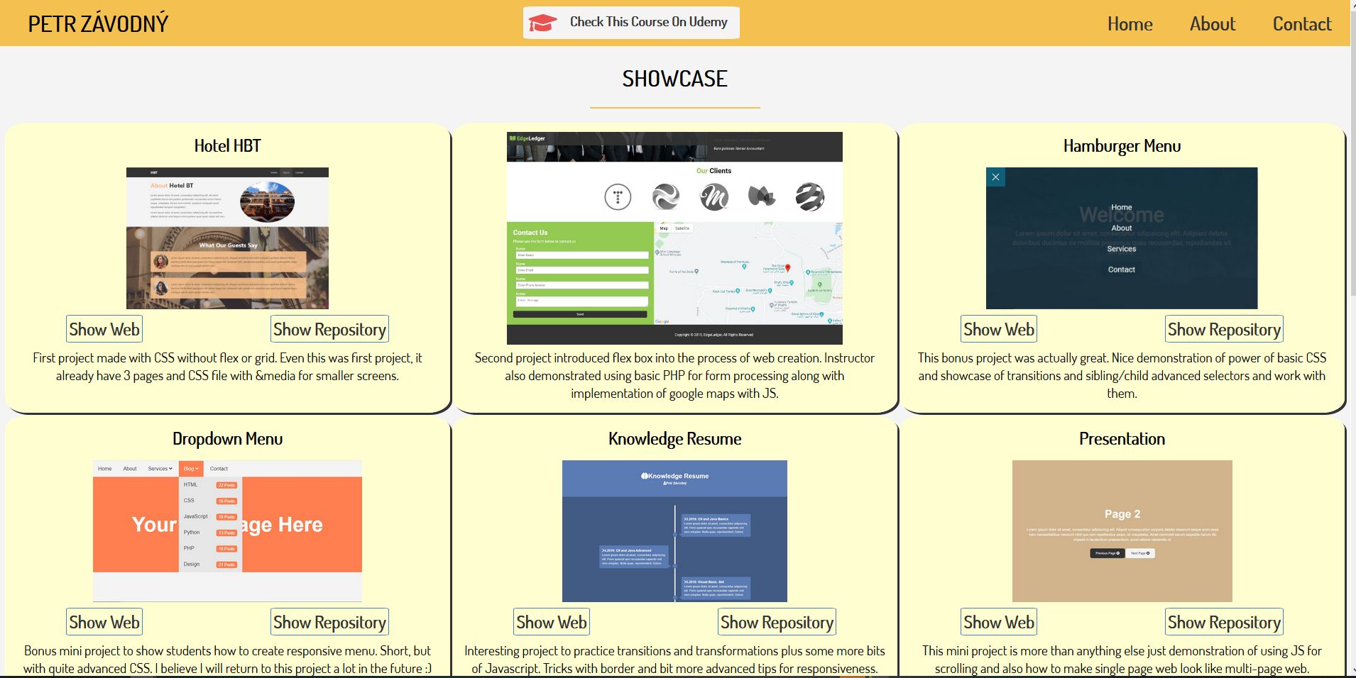 Showroom For Modern Html And Css With Sass Course