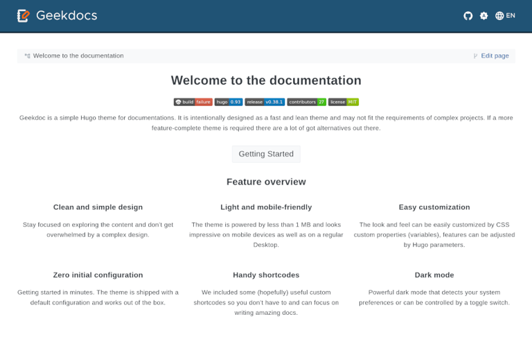 Docs Hugo Themes 