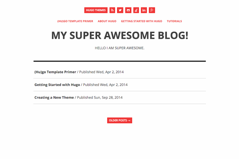 Complete List | Hugo Themes