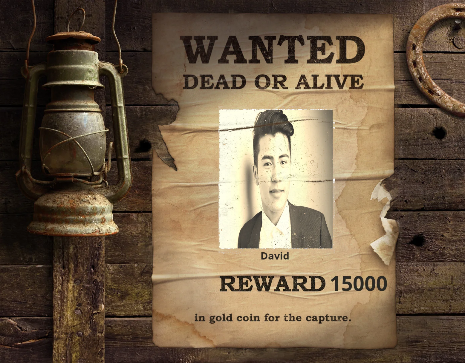 Add the wanted poster vintage photo effect to your images instantly