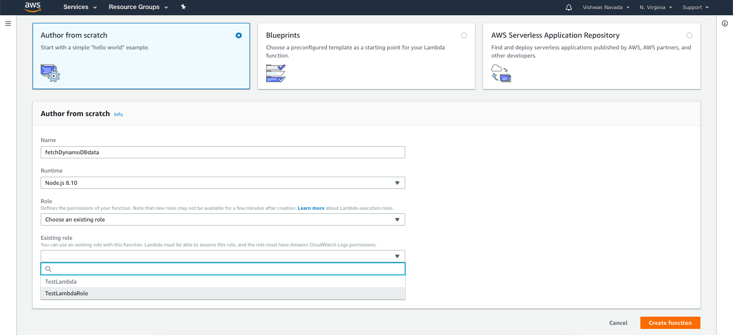 How to interact with DynamoDB from React-Redux Application - Vishwasa Navada K