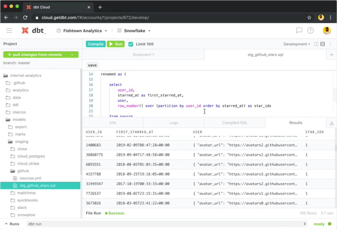 dbt (data build tool) - Transform data in your warehouse