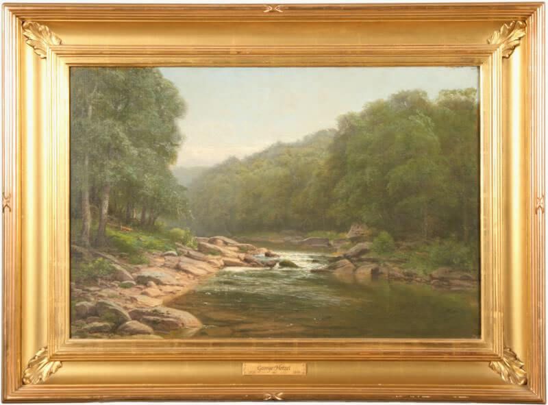 George Hetzel Painting - Paint Creek, 1897 - 19th Century American Fine Art