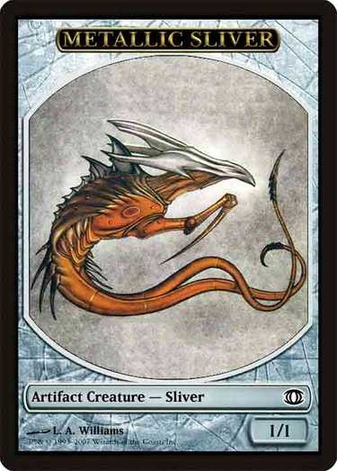 1/1 Colorless Metallic Sliver Artifact Creature Token | MTG.onl Tokens