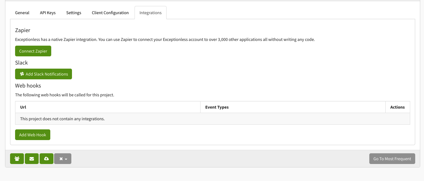 Integrations - Exceptionless