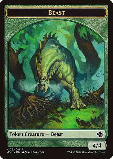 4/4 Green Beast Creature Token | MTG.onl Tokens