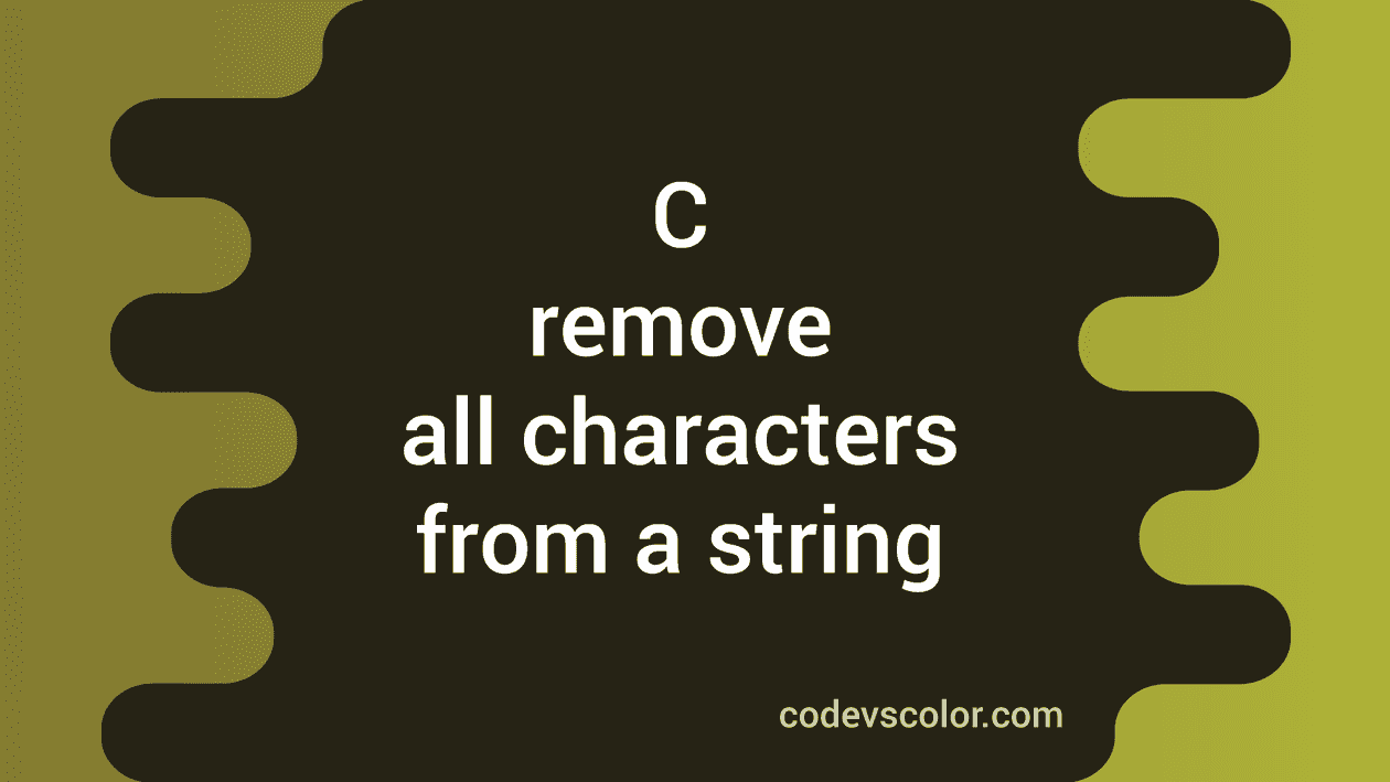 C program to remove all characters from a string keeping all numbers ...