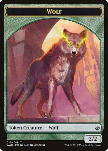 2/2 Green Wolf Creature Token | MTG.onl Tokens