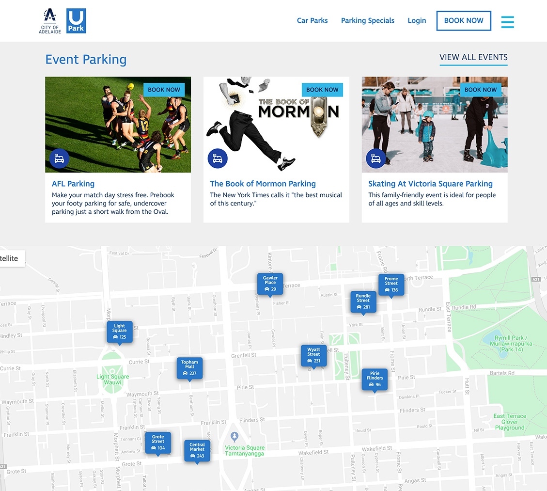 UPark Website Design | Adelaide | Blis Web Agency