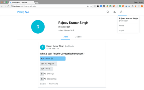 Spring Boot Spring Security Jwt Mysql React Full Stack Polling