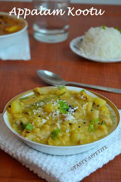 Appala Kootu | Pappad Kootu | Tasty Appetite
