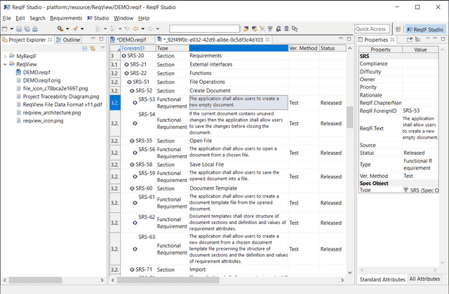 Export Requirements to ReqIF | ReqView