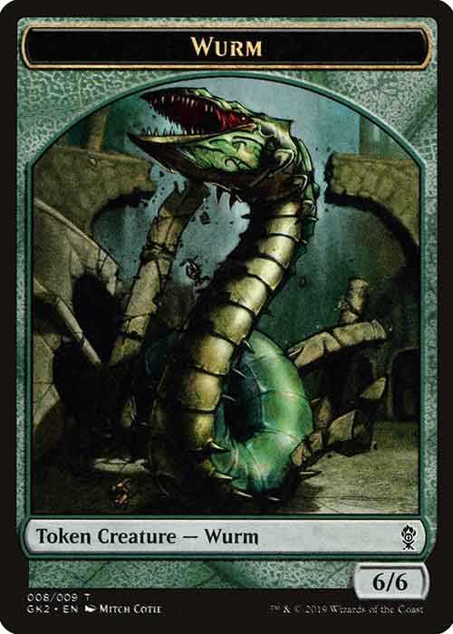 6/6 Green Wurm Creature Token | MTG.onl Tokens