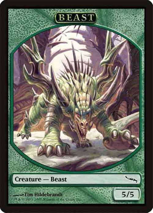5/5 Green Beast Creature Token | MTG.onl Tokens