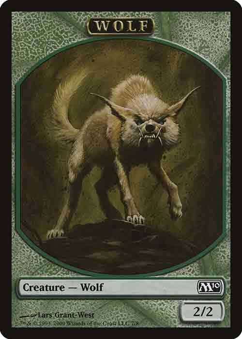 2/2 Green Wolf Creature Token | MTG.onl Tokens