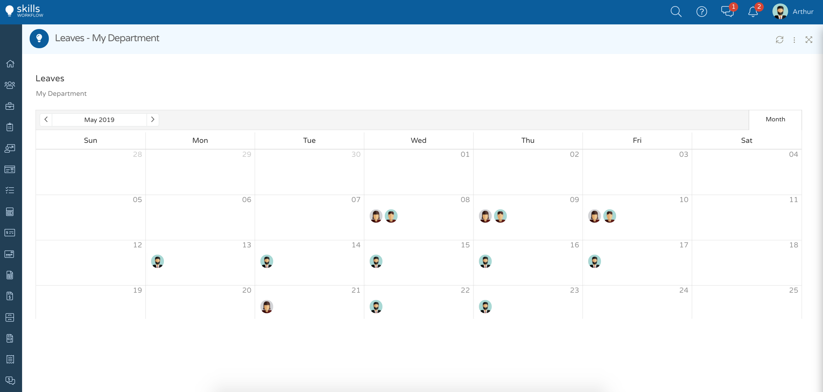 Leaves My Department | Skills Workflow’s Documentation