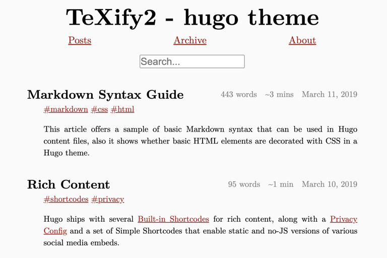 blog | Hugo Themes