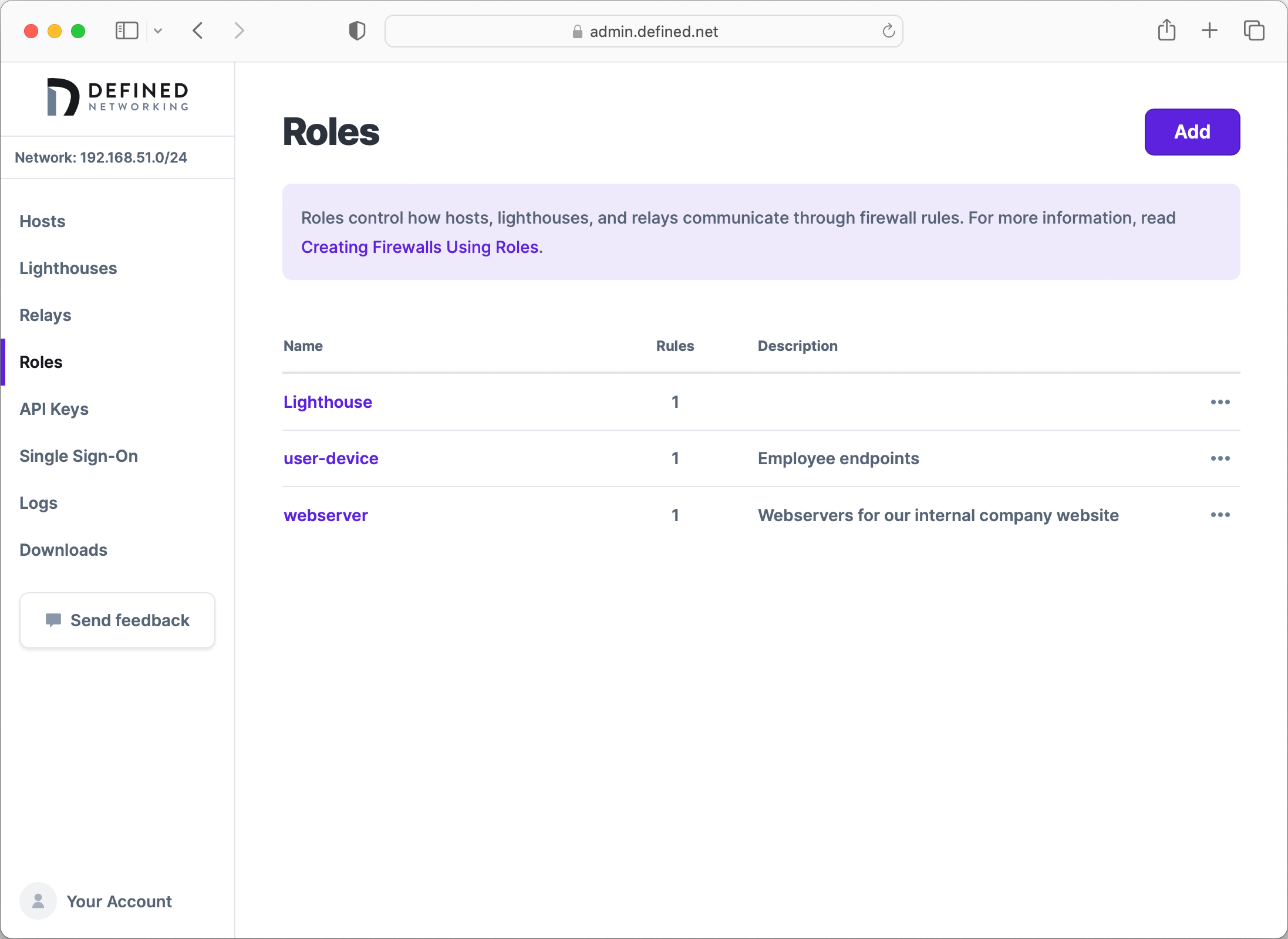 Creating Firewalls Using Roles and Tags | Managed Nebula Docs