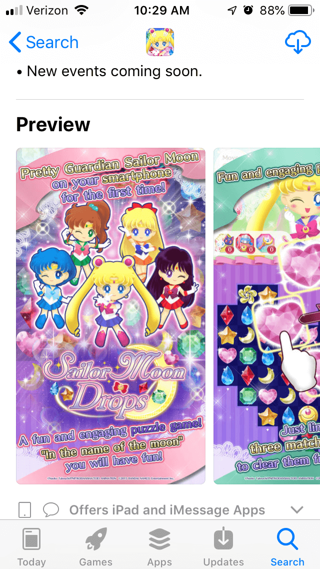 Gummicube Blog - $Sailor Moon Drops App Store Spotlight - Gummicube