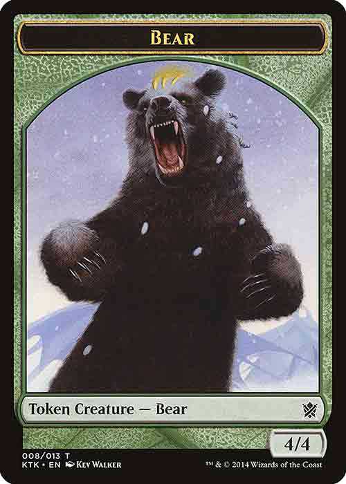 4/4 Green Bear Creature Token | MTG.onl Tokens