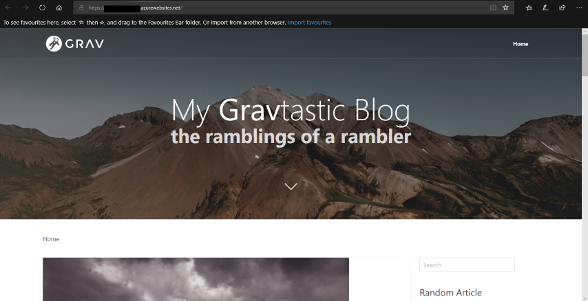 Grav in Azure part 3 - Creating an Azure Web App with code deployed from Git | CirriusTech ...