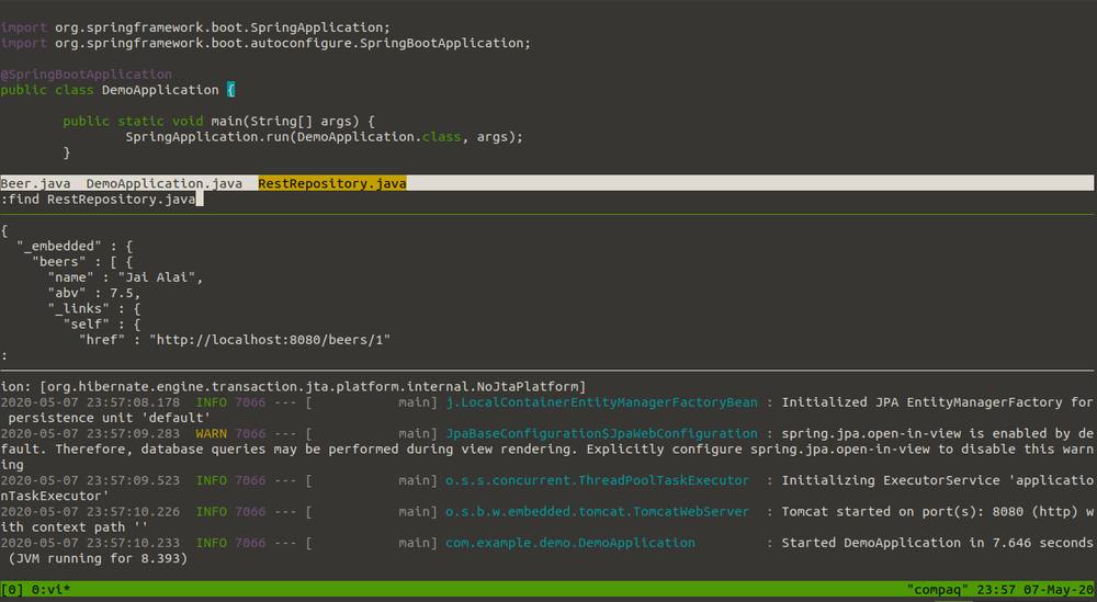 Spring Boot Development Using Command Line Only
