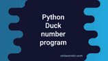 Python program to check if a number is duck number or not - CodeVsColor