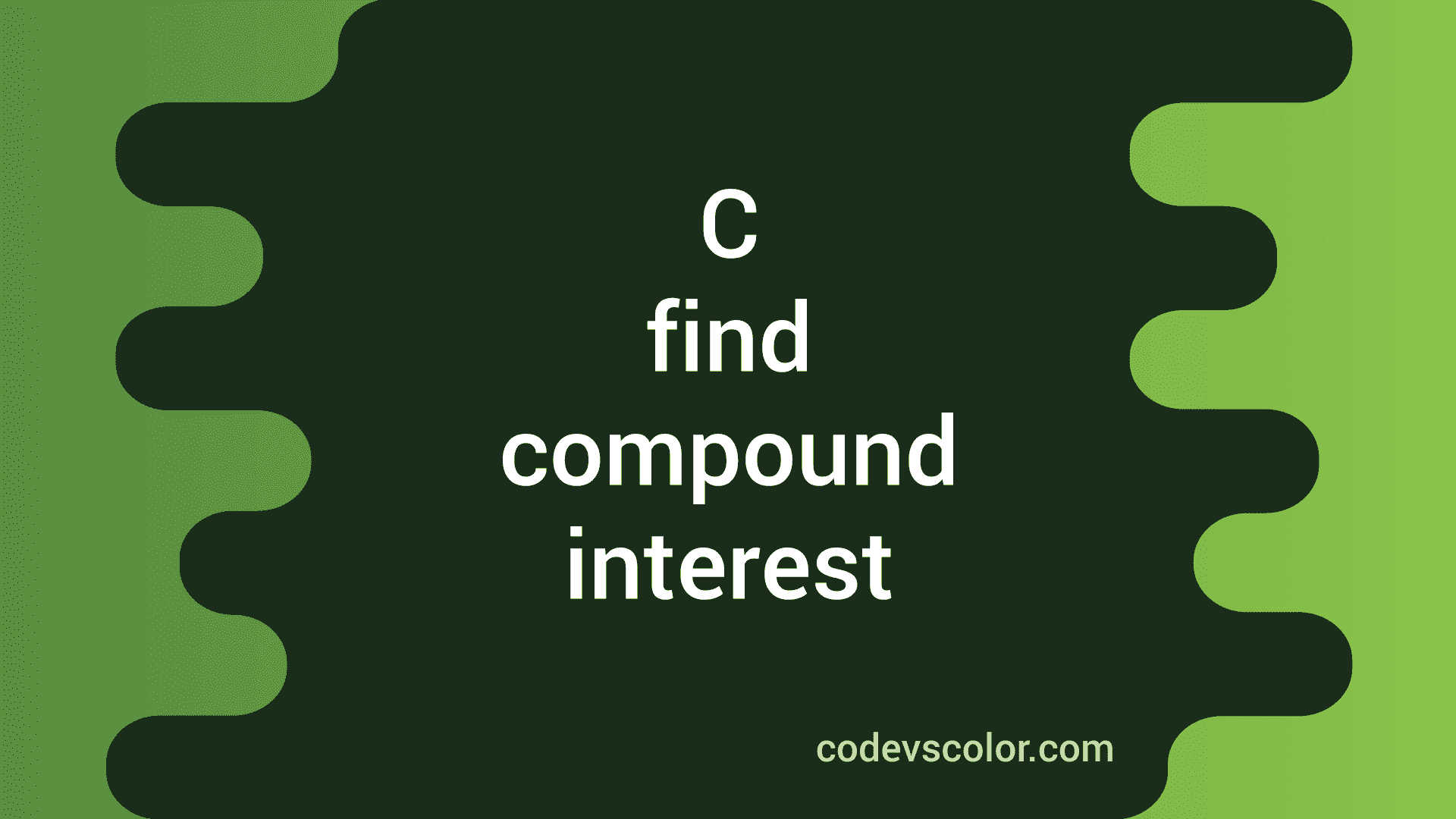 C program to find compound interest using user input values - CodeVsColor