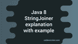 Java 8 Tutorial : StringJoiner example - CodeVsColor