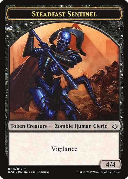 4/4 Black Steadfast Sentinel Creature Token | MTG.onl Tokens