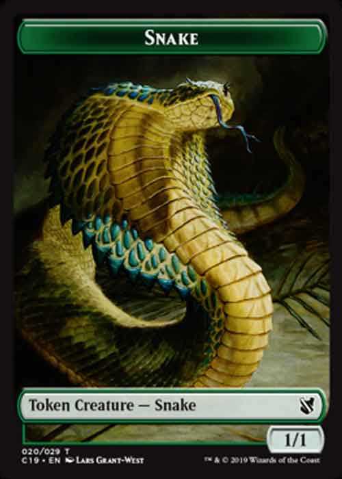 1/1 Green Snake Creature Token | MTG.onl Tokens