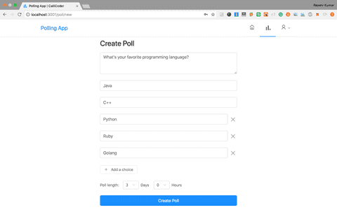 Spring Boot + Spring Security + JWT + MySQL + React Full Stack Polling app - Part 3 | CalliCoder