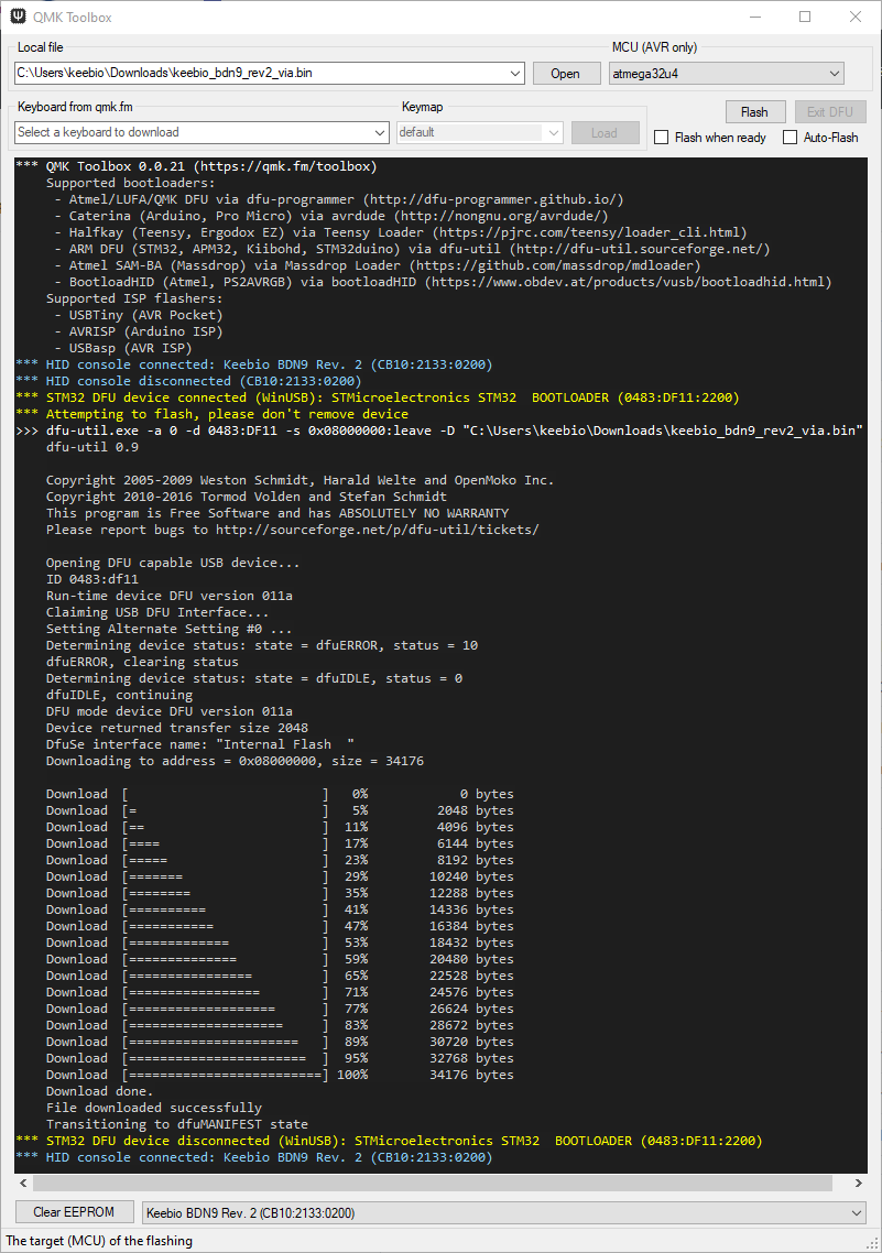 Flashing Firmware | Keebio Documentation