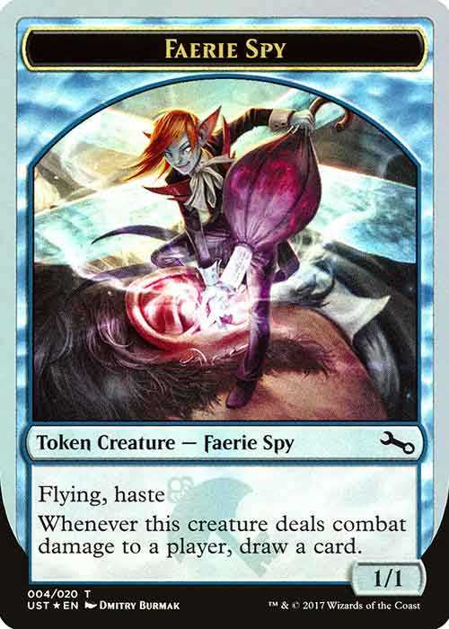 1/1 Blue Faerie Spy Creature Token | MTG.onl Tokens