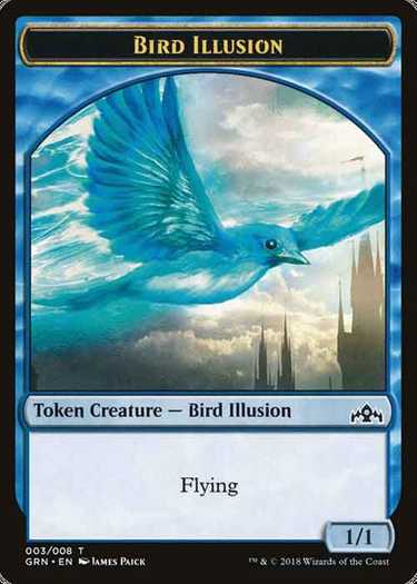 1/1 Blue Bird Illusion Creature Token | MTG.onl Tokens