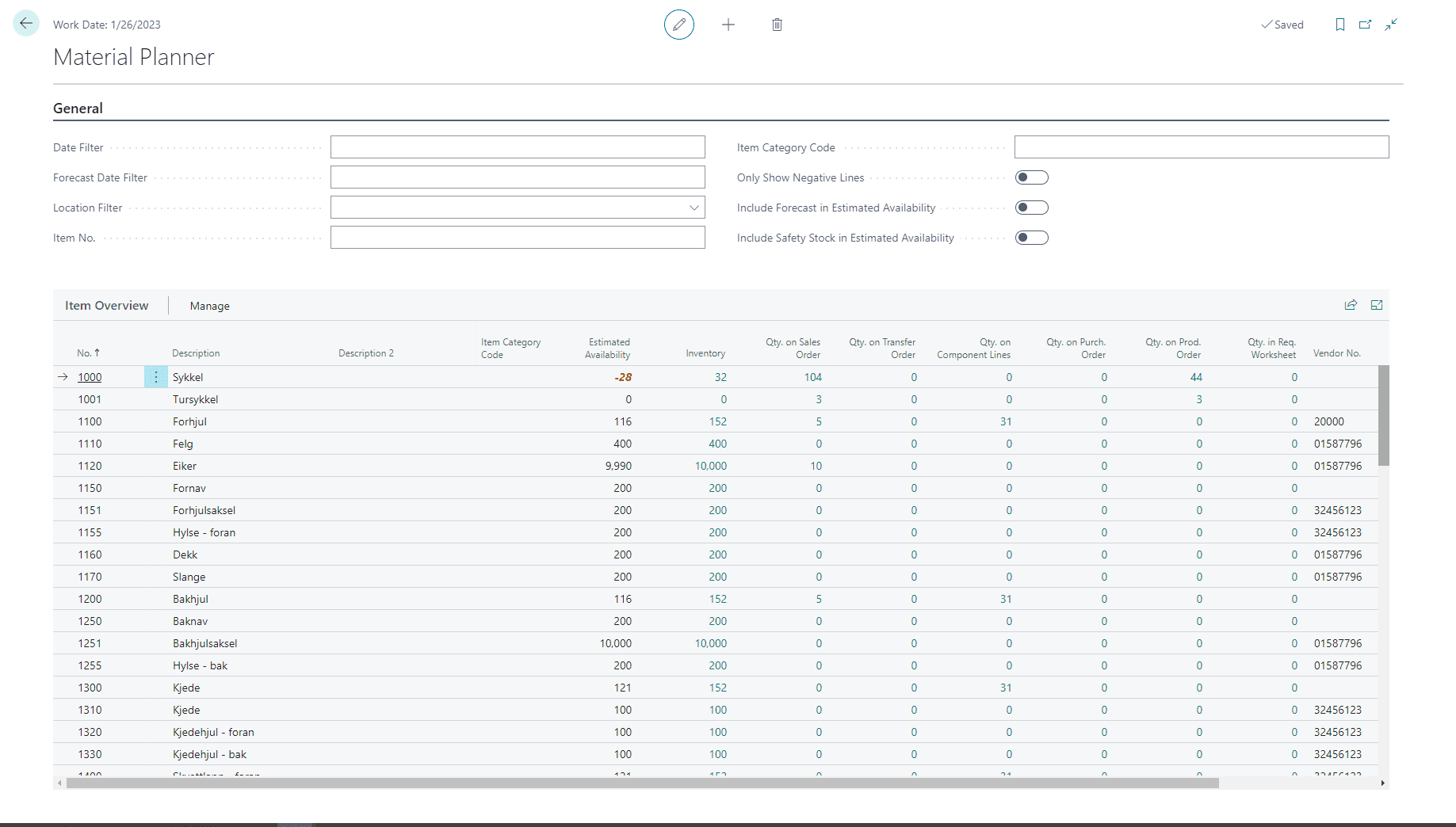 Material Planner