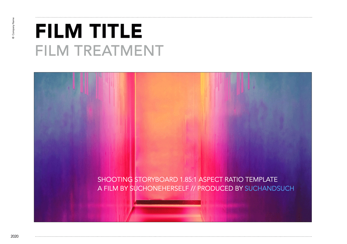 Apple Keynote theme for storyboard and film treatment | Templates Supply