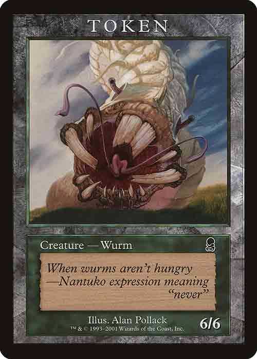 6/6 Green Wurm Creature Token | MTG.onl Tokens